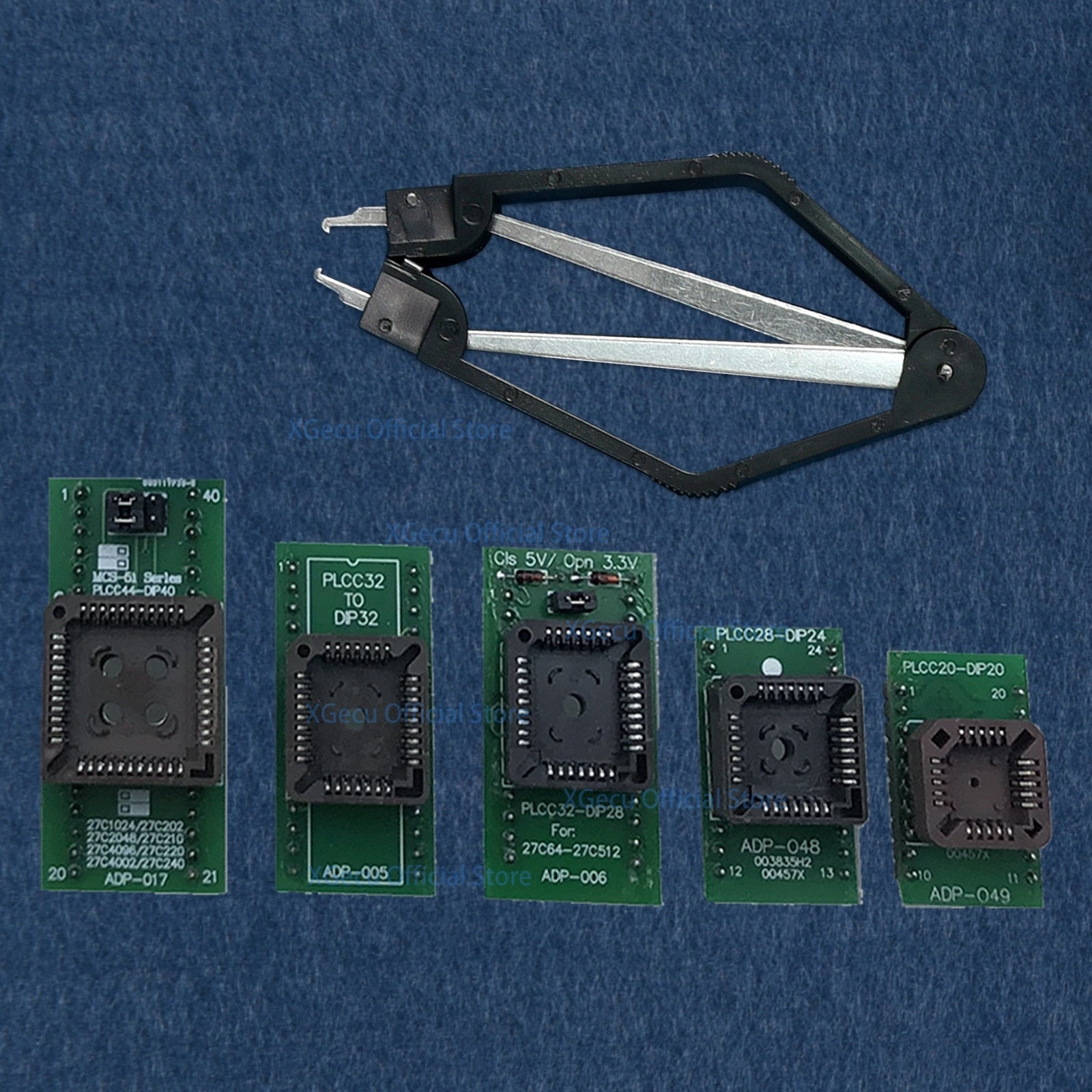 Complete PLCC adapter kit PLCC 20 / 28 / 32 / 44 to DIP 20/24/ 28/32 ...